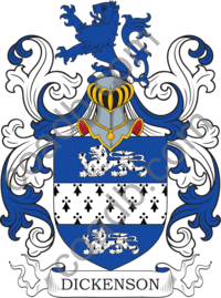 Dickinson Family Crest, Coat of Arms and Name History