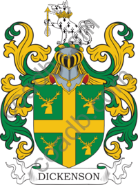 Dickinson Family Crest, Coat of Arms and Name History