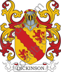 Dickinson Family Crest, Coat of Arms and Name History