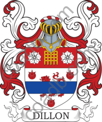 Dillon Family Crest, Coat of Arms and Name History