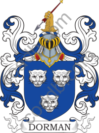 Dorman Family Crest, Coat of Arms and Name History