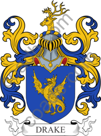 Drake Family Crest, Coat of Arms and Name History