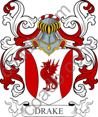 Drake Family Crest, Coat of Arms and Name History
