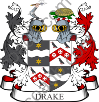 Drake Family Crest, Coat of Arms and Name History