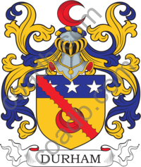 Durham Family Crest, Coat of Arms and Name History