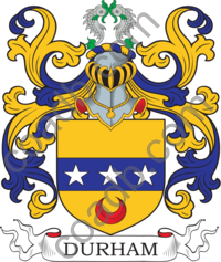 Durham Family Crest, Coat of Arms and Name History