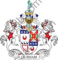Durham Family Crest, Coat of Arms and Name History