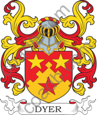 Dyer Family Crest, Coat of Arms and Name History