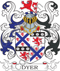Dyer Family Crest, Coat of Arms and Name History