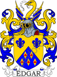 Edgar Family Crest, Coat of Arms and Name History