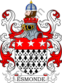 Esmond Family Crest, Coat of Arms and Name History