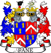 Fane Family Crest, Coat of Arms and Name History