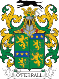 Farrell Family Crest, Coat of Arms and Name History