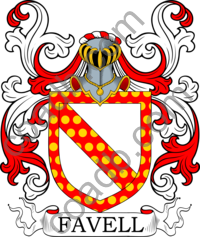 Favell Family Crest, Coat of Arms and Name History