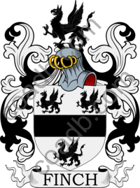 Finch Family Crest, Coat of Arms and Name History