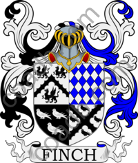 Finch Family Crest, Coat of Arms and Name History