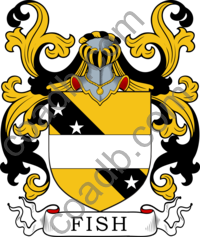 Fish Family Crest, Coat of Arms and Name History