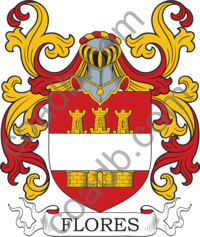 Flores Family Crest, Coat of Arms and Name History
