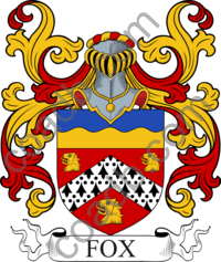 Fox Family Crest, Coat of Arms and Name History