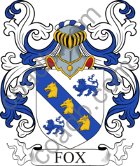 Fox Family Crest, Coat of Arms and Name History