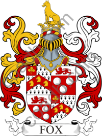 Fox Family Crest, Coat of Arms and Name History