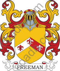 Freeman Family Crest, Coat of Arms and Name History