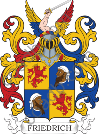 Friedrich Family Crest, Coat of Arms and Name History