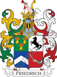 Friedrich Family Crest, Coat of Arms and Name History