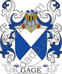 Gage Family Crest, Coat of Arms and Name History