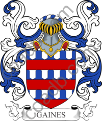 Gaines Family Crest, Coat of Arms and Name History