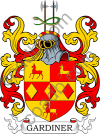 Gardiner Family Crest, Coat of Arms and Name History