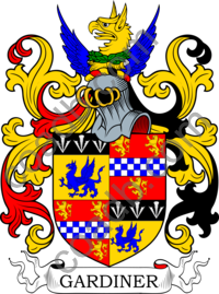 Gardiner Family Crest, Coat of Arms and Name History