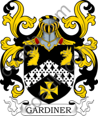 Gardiner Family Crest, Coat of Arms and Name History