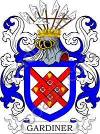 Gardiner Family Crest, Coat of Arms and Name History