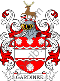 Gardiner Family Crest, Coat of Arms and Name History