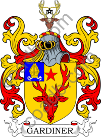 Gardiner Family Crest, Coat of Arms and Name History