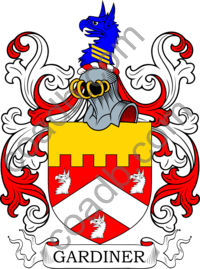 Gardiner Family Crest, Coat of Arms and Name History