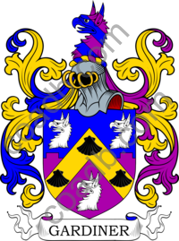 Gardiner Family Crest, Coat of Arms and Name History