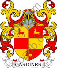 Gardiner Family Crest, Coat of Arms and Name History