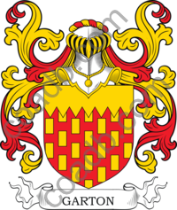 Garton Family Crest, Coat of Arms and Name History