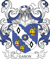 Gason Family Crest, Coat of Arms and Name History