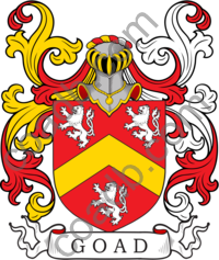 Goad Family Crest, Coat of Arms and Name History