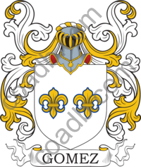 Gomez Family Crest, Coat of Arms and Name History