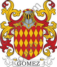 Gomez Family Crest, Coat of Arms and Name History