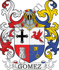 Gomez Family Crest, Coat of Arms and Name History