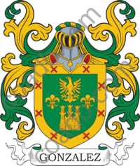 Gonzalez Family Crest, Coat of Arms and Name History