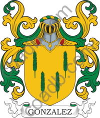 Gonzalez Family Crest, Coat of Arms and Name History