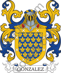 Gonzalez Family Crest, Coat of Arms and Name History