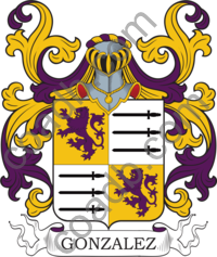 Gonzalez Family Crest, Coat of Arms and Name History