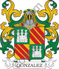 Gonzalez Family Crest, Coat of Arms and Name History